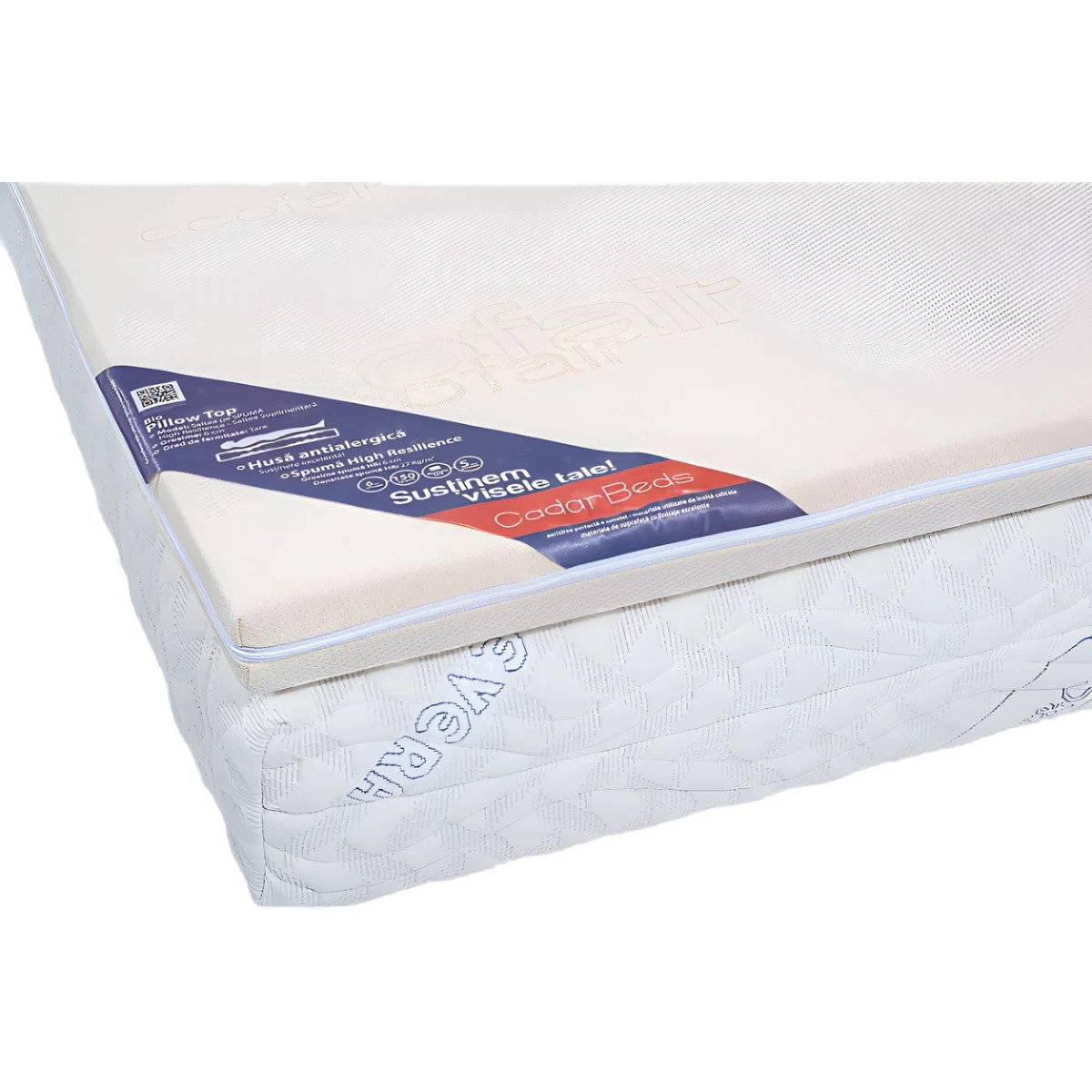 Topper saltea din spuma poliuretanica, Cadar Bio Pillow Top, 6 cm ...