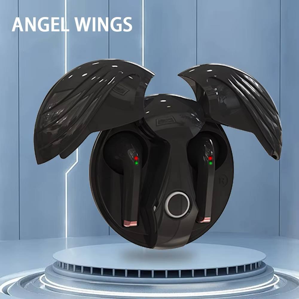 Casti fara fir Angel Wings, sport in-ear Bluetooth 5.4 cu microfon ...