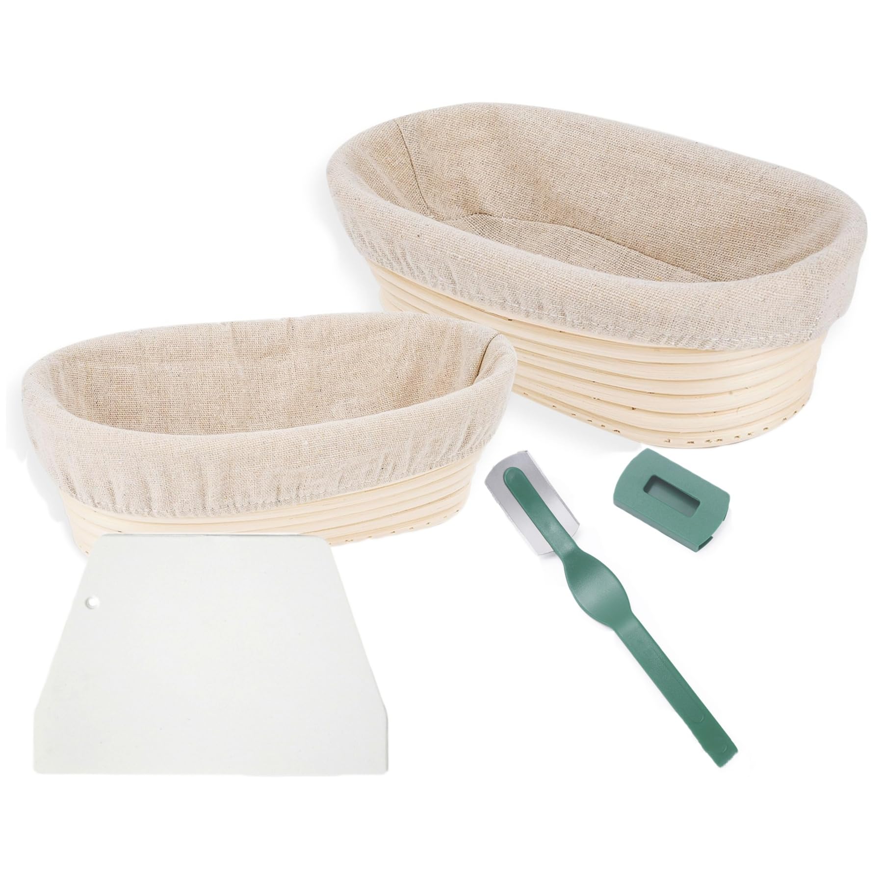 Set 2 cosuri pentru aluat de paine, LYCENXI, Ratan natural, 10 inch ...