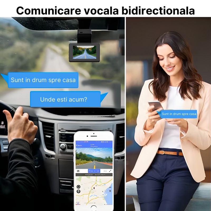 Camera auto MaGeCa P83, Conexiune 4G cartela SIM, Camera fata 2K ...
