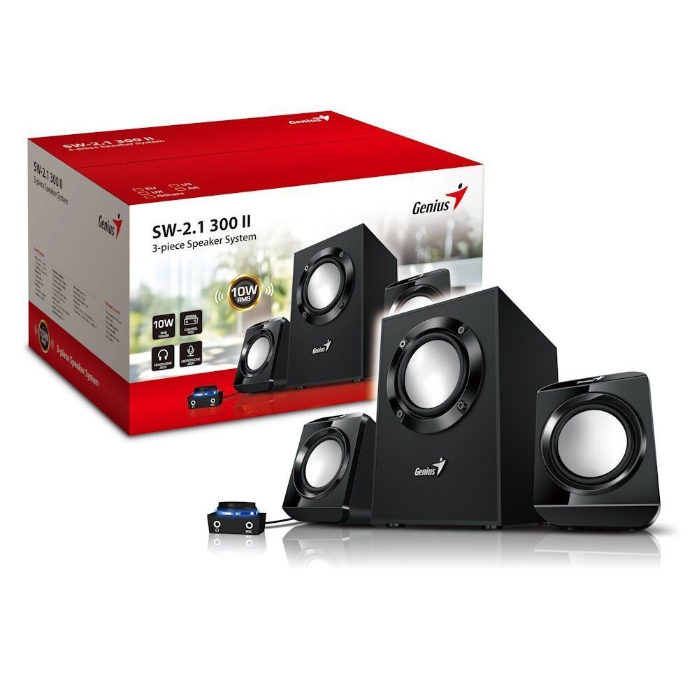 Boxe PC, Genius SW-2.1 300 II, 10W, 3.5mm jack, negru - eMAG.ro