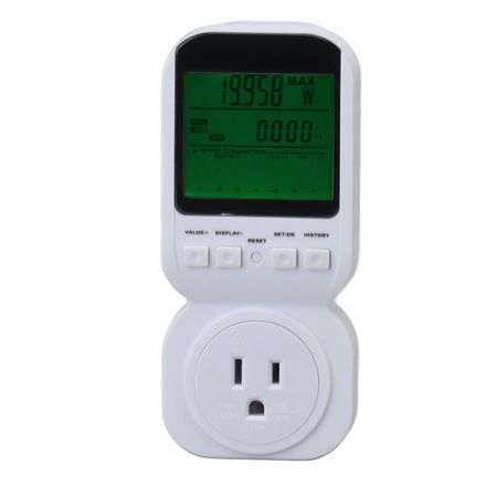 Електрически монитор за консумация TS 8000, LCD, 15A, 1800W, 120V, със ...