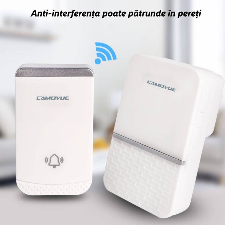 Sonerie wireless, pentru usa/poarta, digitala, rezistenta la apa IP44 ...