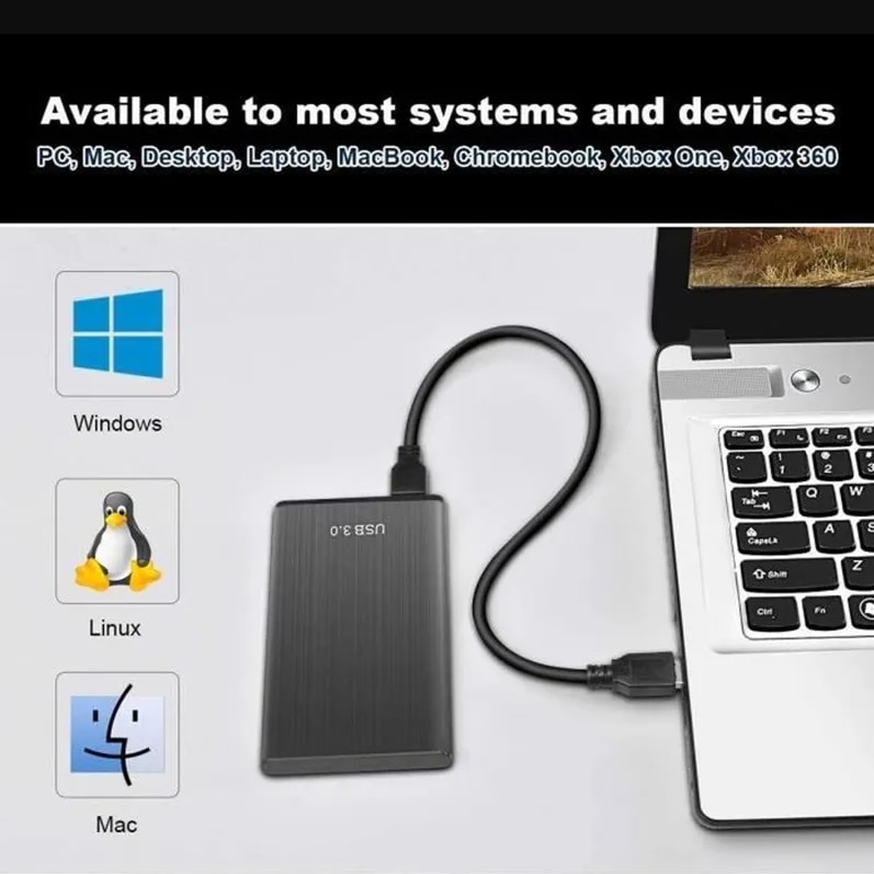 Hard disk extern, 1TB, 2.5", USB 3.0, transferuri de date ultrarapide ...