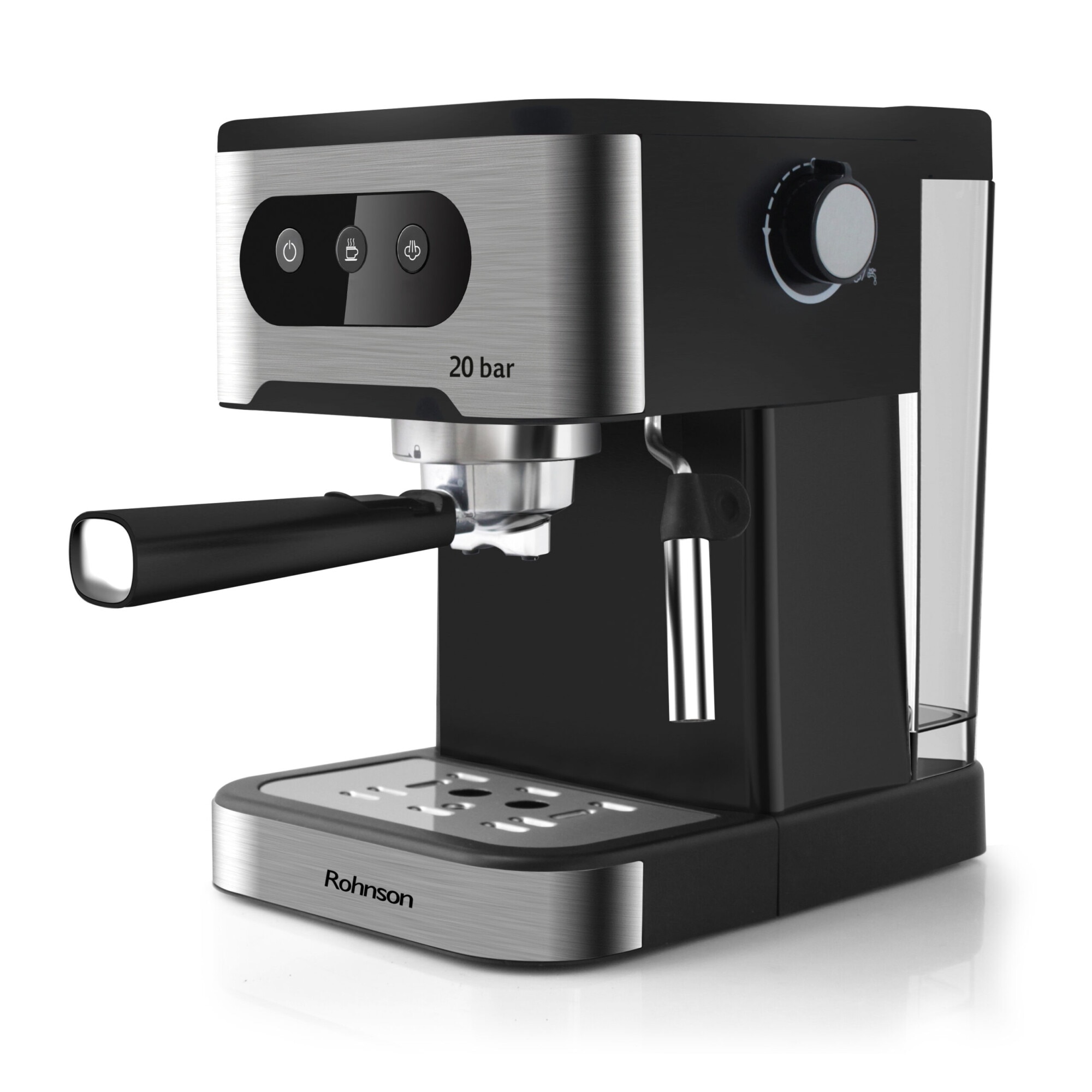 Espressor manual Rohnson R98023, 20 bari, 1350 W, 1, 5 L, protectie la ...