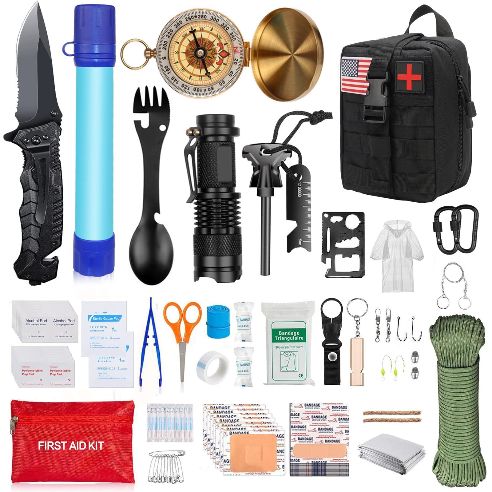 Kit supravietuire multifuncional, 40 de Instrumente Profesionale ...