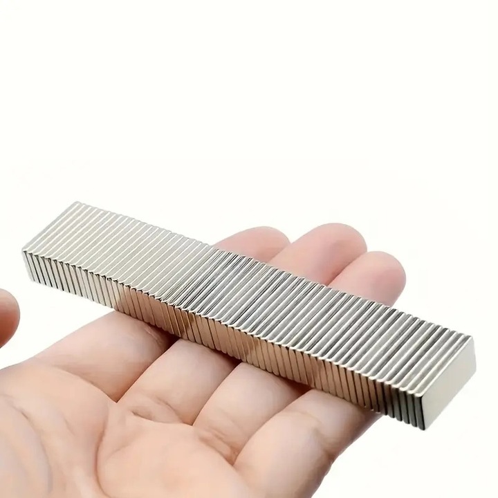 Magneti puternici Neodim 10x5x2 mm, argintii - 10 buc - eMAG.ro