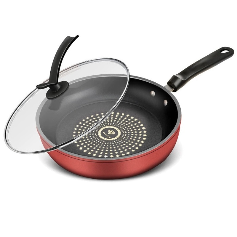 Tigaie Cook, 28 cm, non-stick, titanium, adanca, compatibila cu toate ...