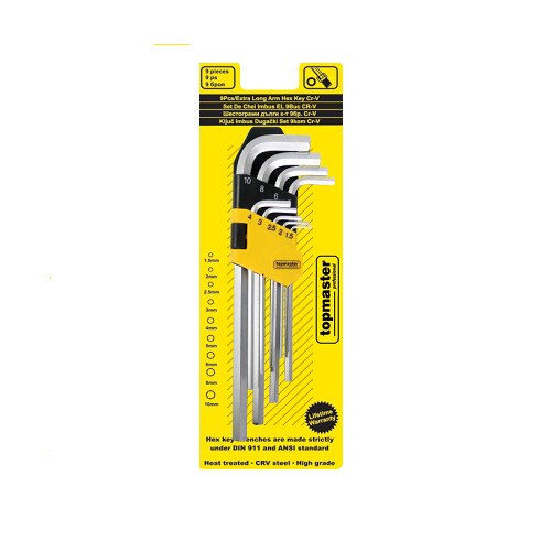 Set imbus hexagonal lung 1.5 10 mm 9 buc Topmaster Profesional - eMAG.ro