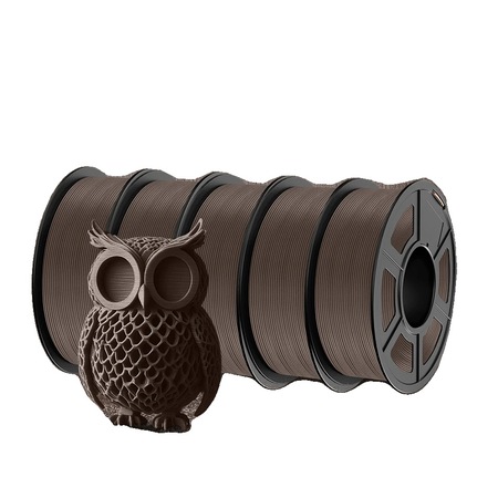 Filament 3D Walnut Wood PLA, 1.75mm, 15% fibre de lemn, set 5 role ...
