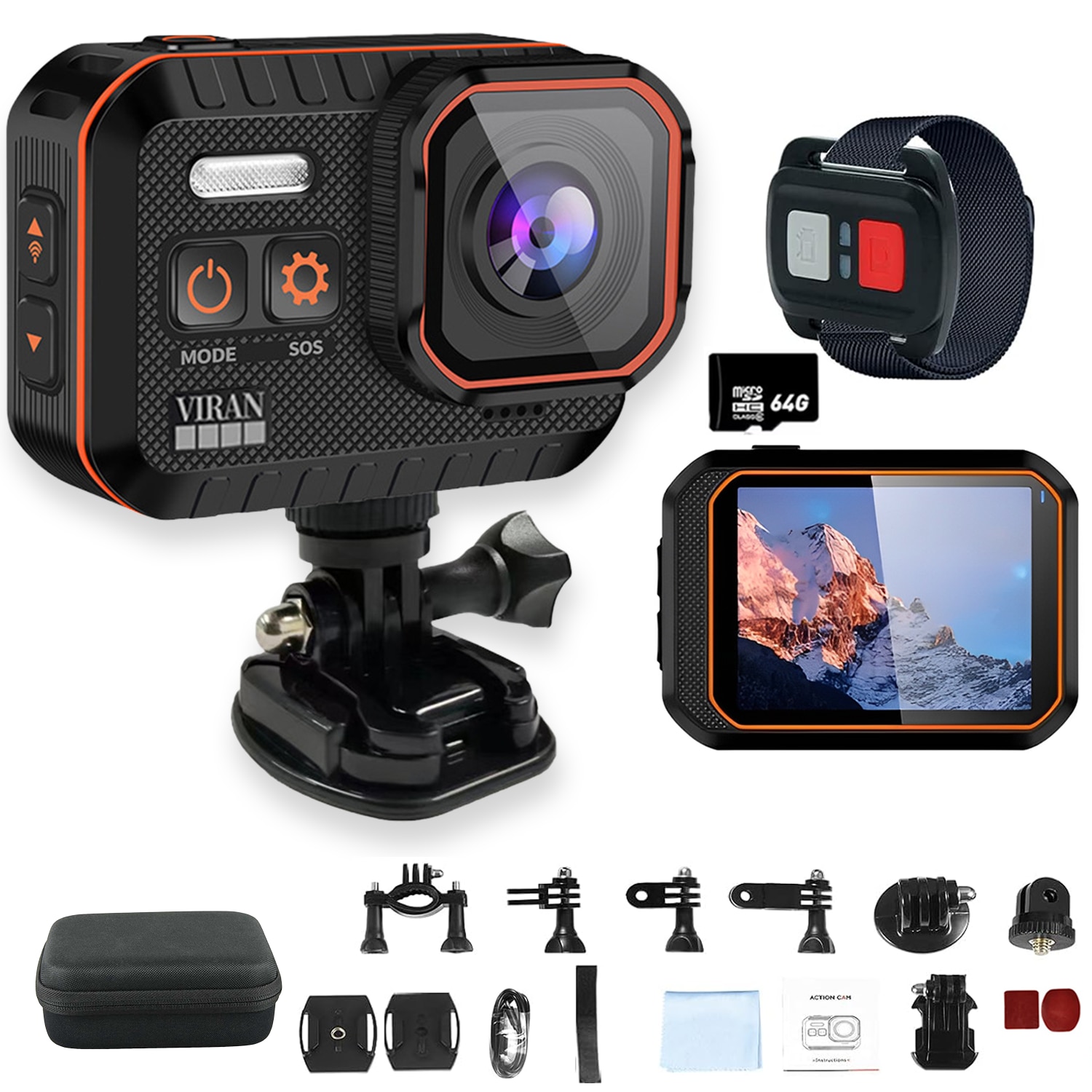 Camera de Actiune, BYONDSELF®, 10M Rezistent la Apa, Stabilizare de ...