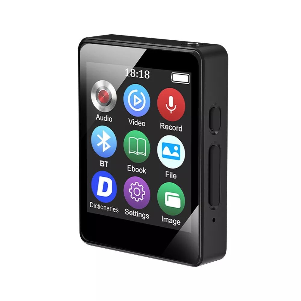 Player MP3 portabil, SAMOLEUS, Bluetooth 5.0, 1.77" ecran color, negru ...