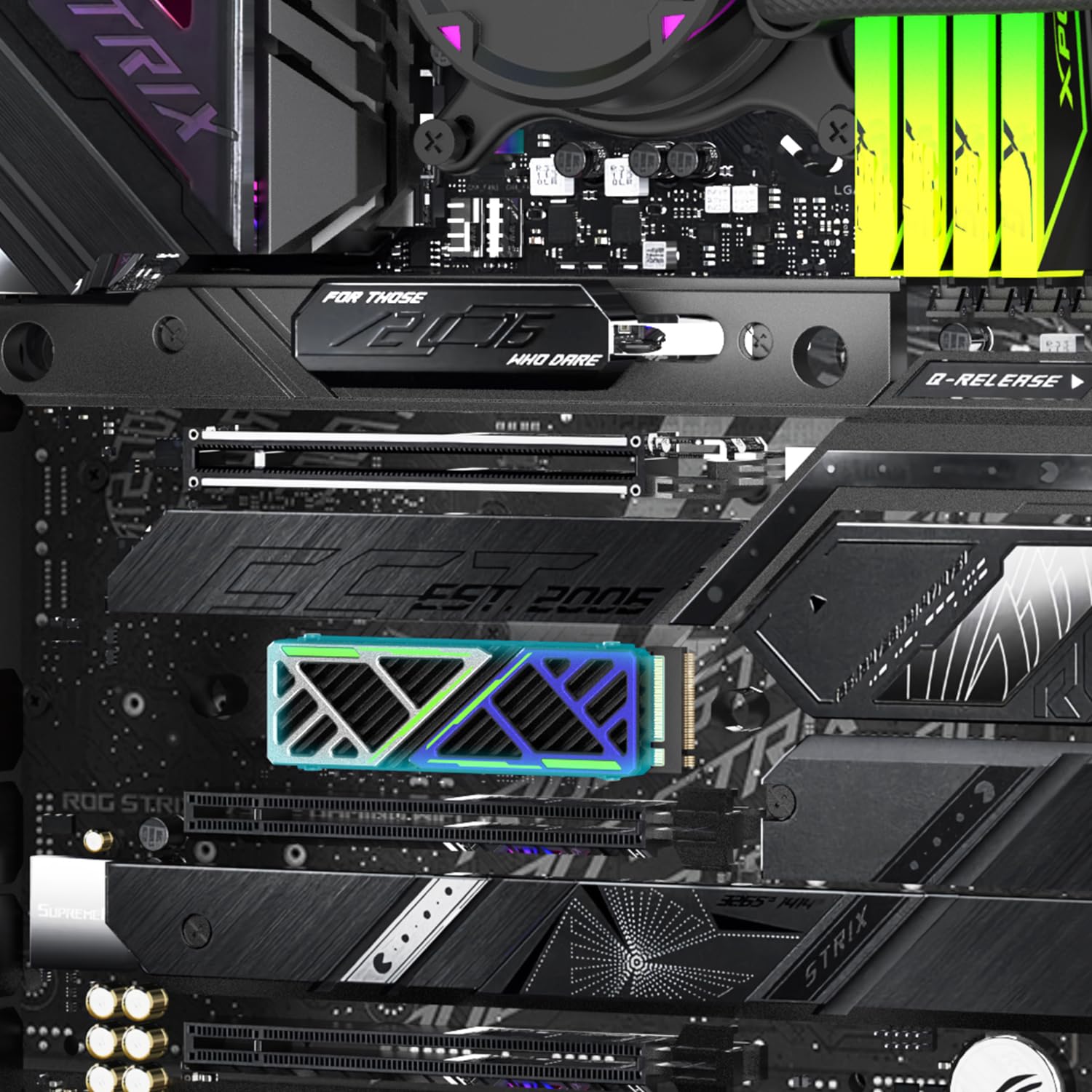 Radiator Activ CLR-M2FAN, Excitat®, pentru M.2 SSD, Suport SSD 80 mm ...