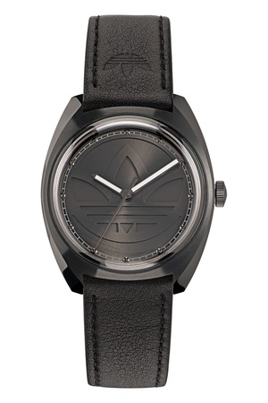adidas, Ceas unisex cu o curea de piele, Negru - eMAG.ro