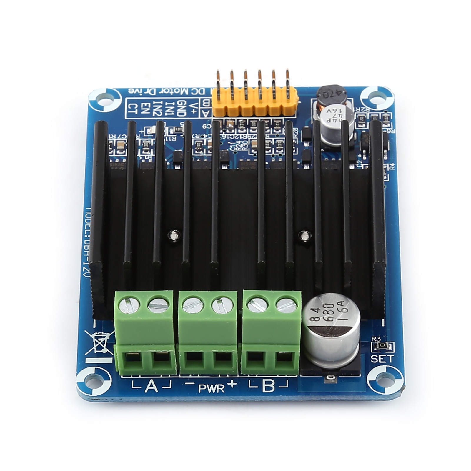 Modul driver motor DC 5-12V, Enforose, 0A-30A, 2 canale, cu radiator, 7 ...
