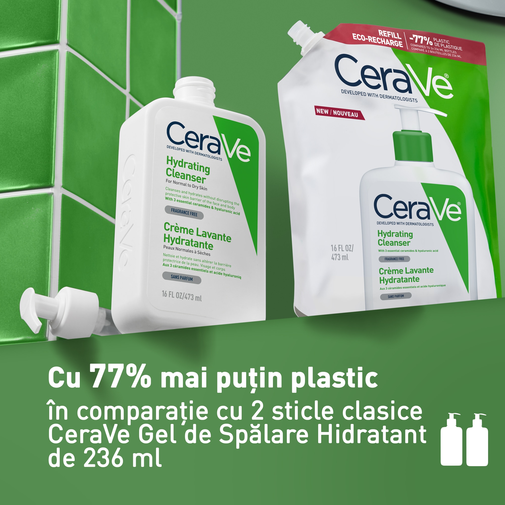Rezerva Gel de curatare hidratant CeraVe pentru piele normal-uscata ...