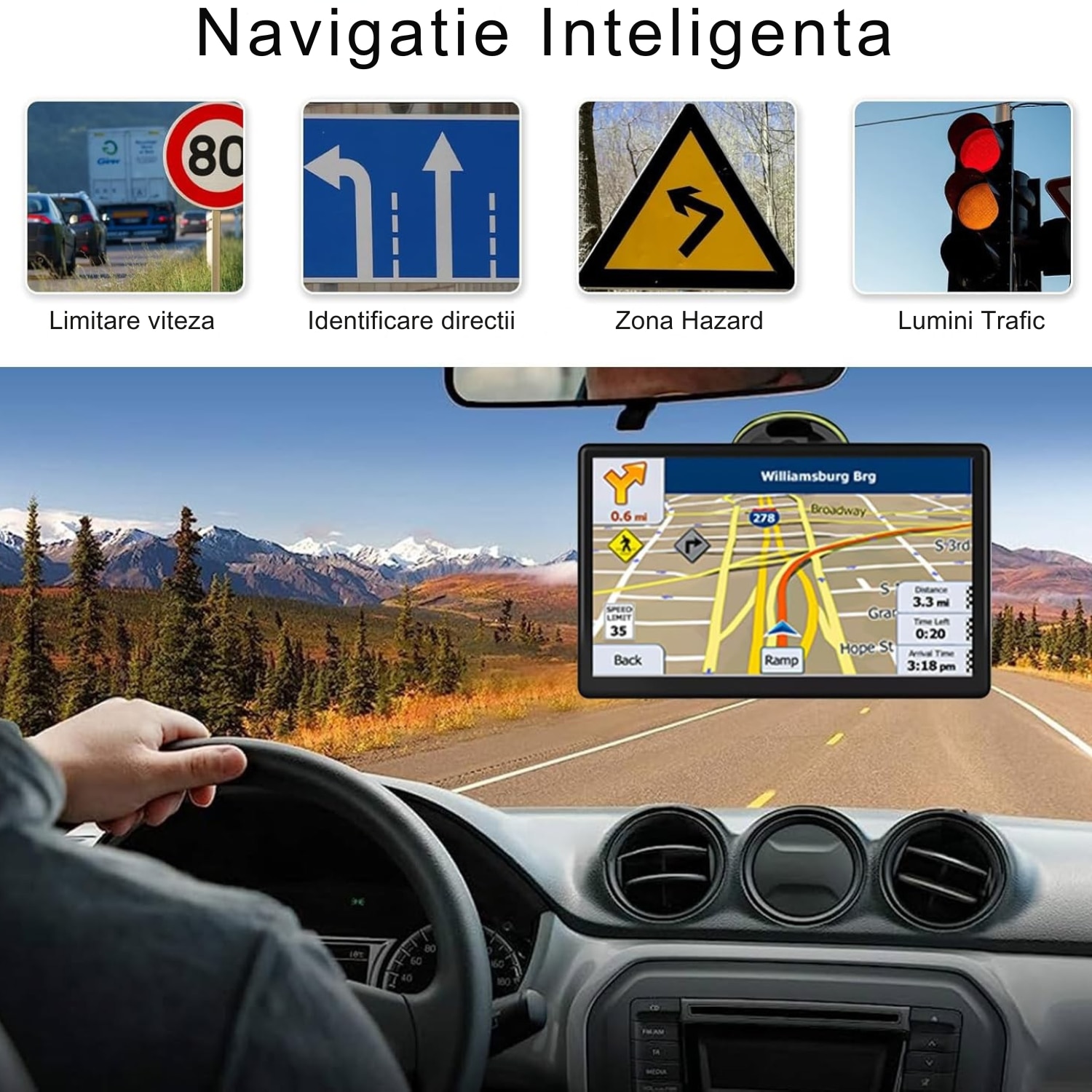 Sistem de Navigatie GPS 7 inch Profesional, 8G, 256MB, Harti Europa ...