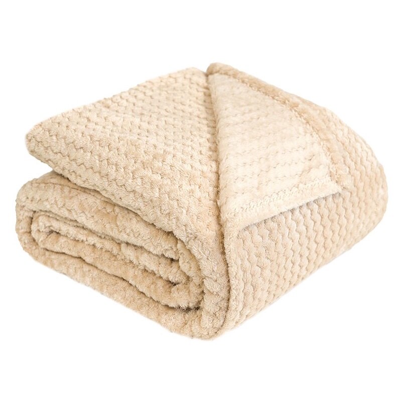 Patura Lugo, pufoasa, 100% poliester, 160x200, bej - eMAG.ro