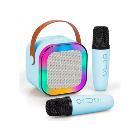 Boxa portabila Karaoke pentru copii, 2 Microfoane Wireless, culoare ...