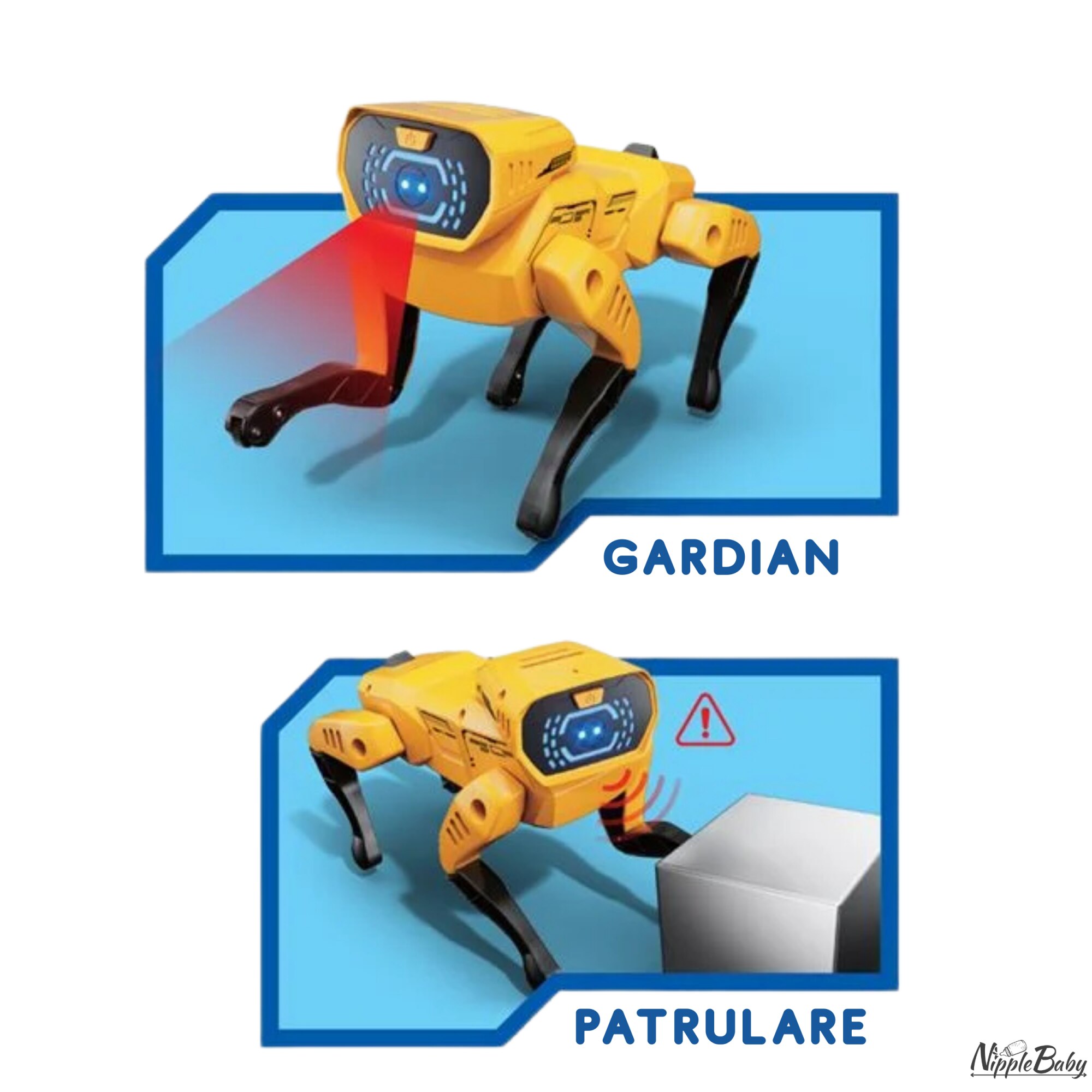 Robot Caine cu telecomanda cu inflarosu, miscare si program, cu lumini ...