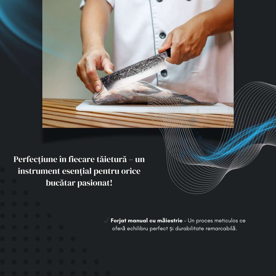 Cutit Profesional Japonez Lemaro®, Forjat Manual, Otel Premium, Maner ...