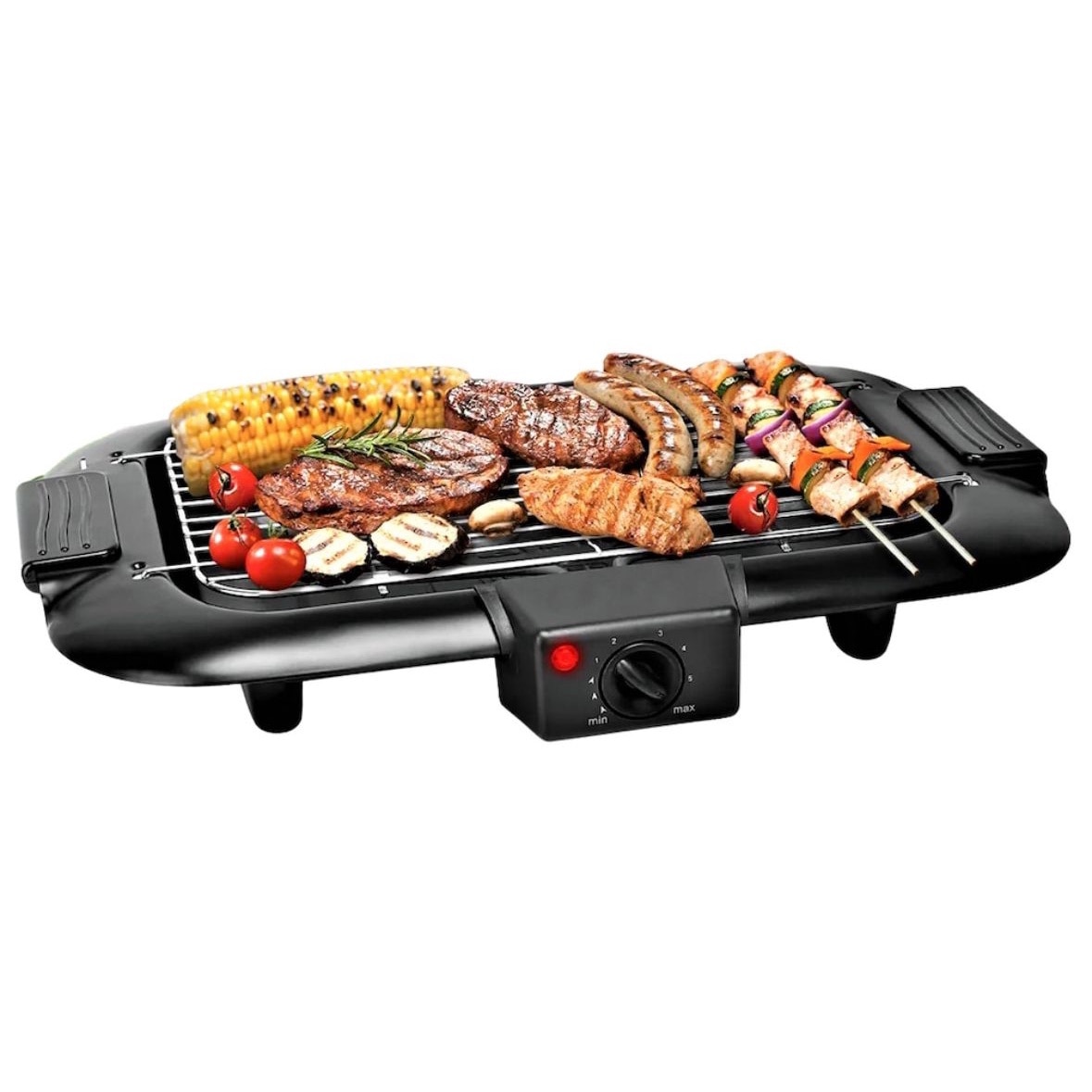 Gratar Electric Fara Fum, 2000W, Termostat cu 5 Trepte, Grill Detasabil ...