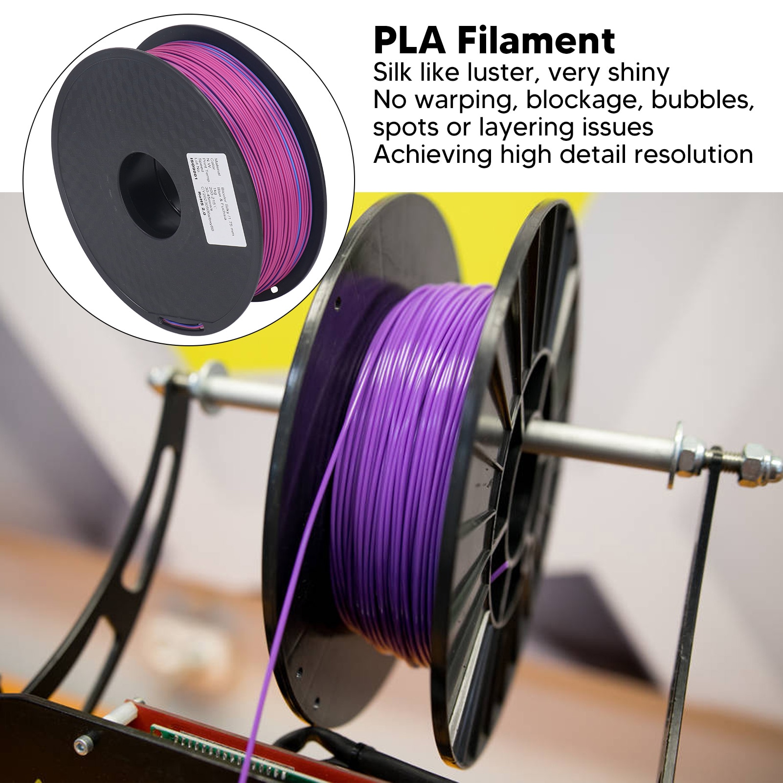 Филамент 3D Enforose 1.75мм, многоцветен, PLA, 200-215°C, комплект 1x ...