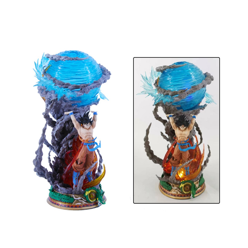 Figurina Son Goku, 25cm, ABS si PVC, cu efecte de iluminare LED ...