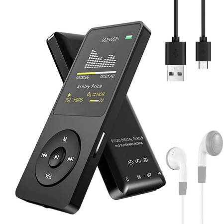 Player MP3 portabil 16GB, Bluetooth 5.0, ecran TFT 1.8 inch, functii de ...