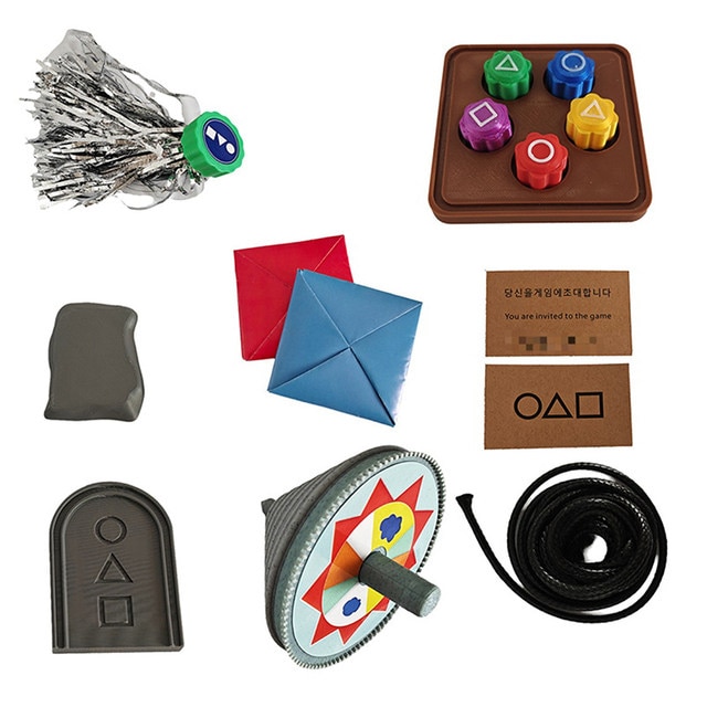 Set Complet de 5 jocuri Coreene din Squid Game: Gonggi, Paeng-y, Ddakji ...