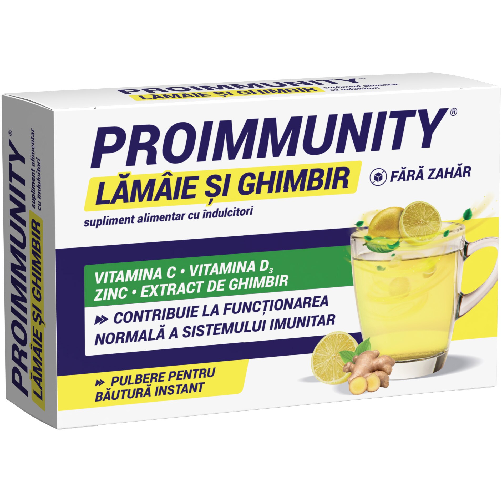 Proimmunity cu Aroma de Lamaie si Ghimbir, Fiterman Pharma, 8 plicuri ...