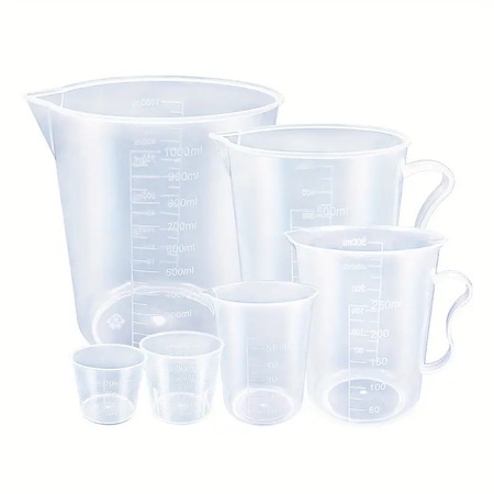Set pahare gradate cu maner pentru masurarea lichidelor, 20-30-50-250 ...