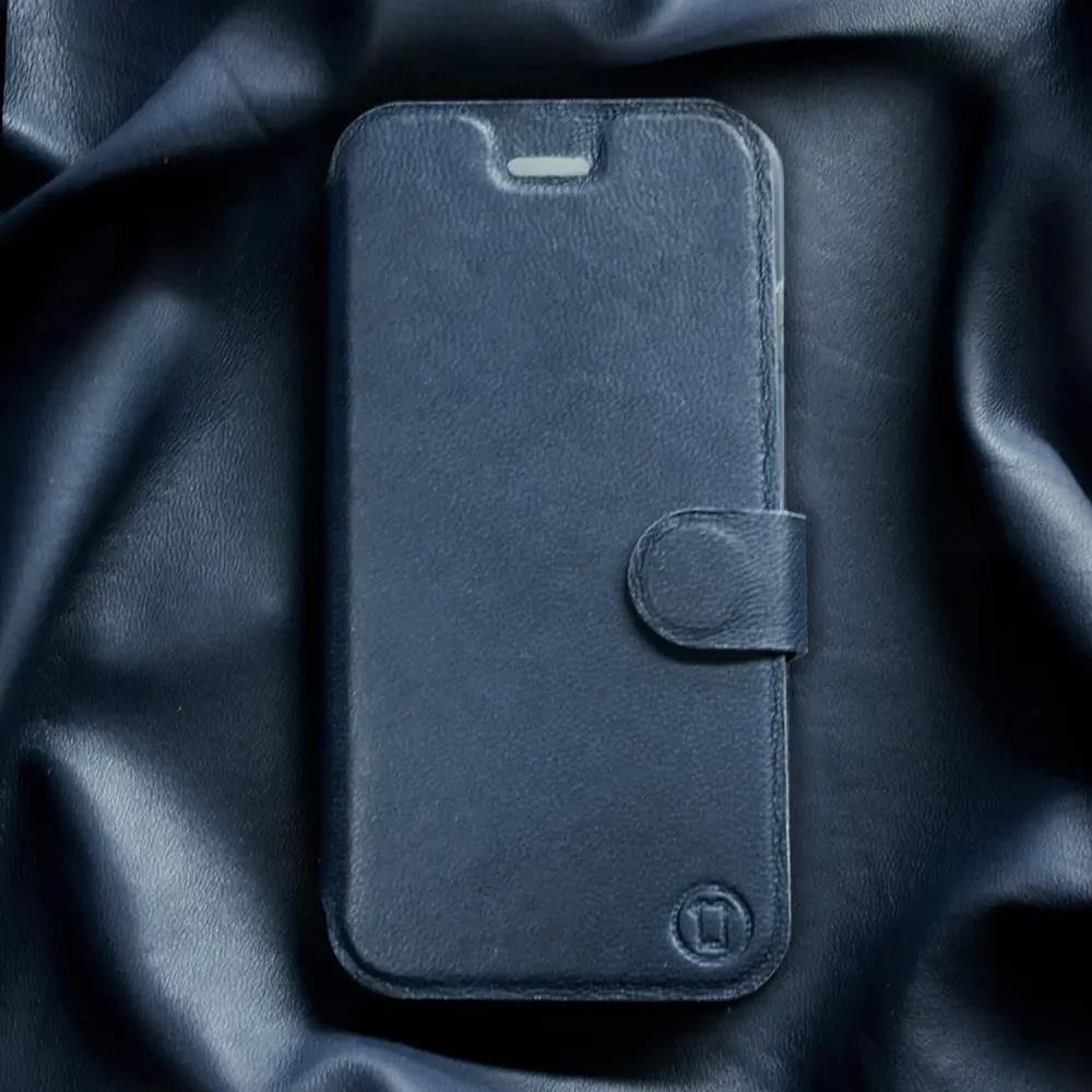Husa telefon, piele naturala, MobiWear, albastru, pentru Samsung Galaxy ...
