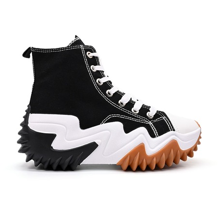 Tenisi inalti de dama, cu talpa flatform, 1269, Negru 38 - eMAG.ro