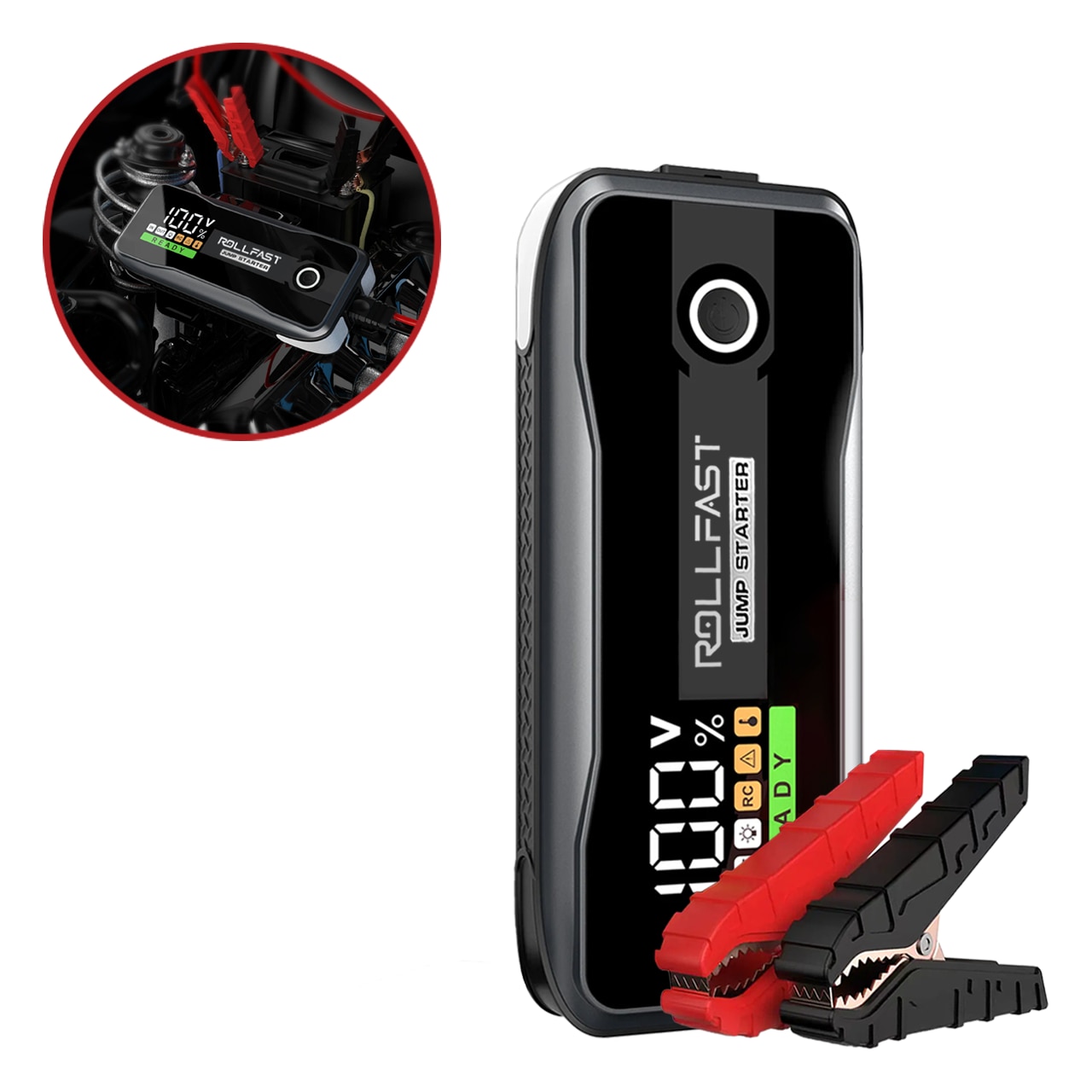 Jump starter auto profesional puternic 12V, portabil, multifunctional ...