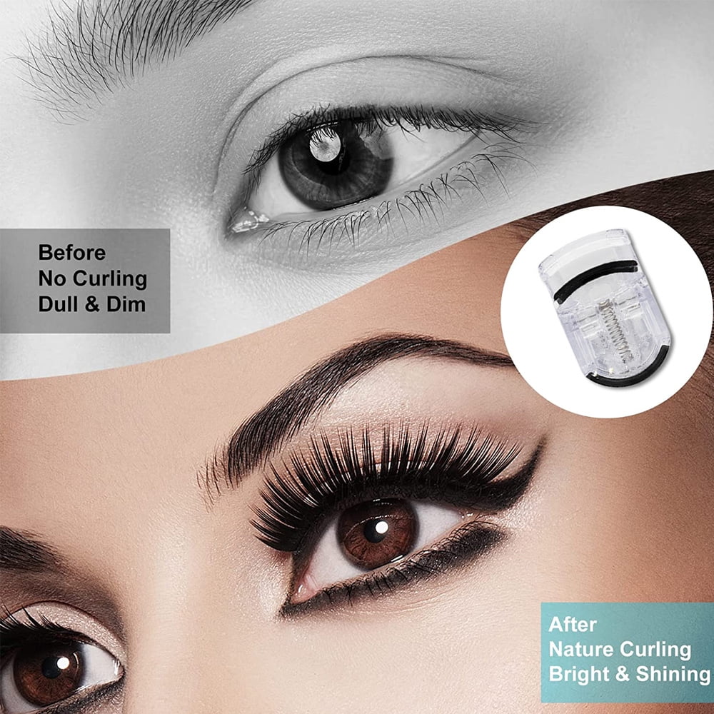 Set 3 Accesorii machiaj, Curler gene portabil, design transparent, pad ...