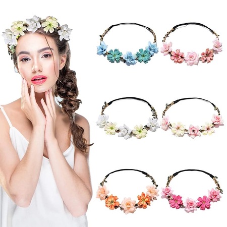 Set 6 Coronite pentru par, Flori artificiale, Accesorii pentru nunti si ...