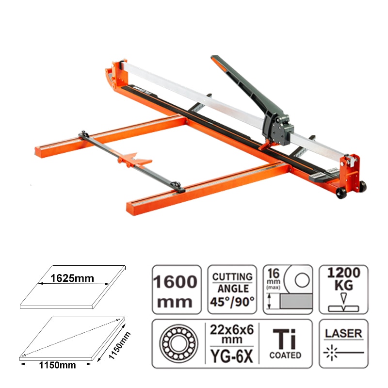 Masina de taiat gresie si faianta, 600mm, sistem de taiere laser, maner ...