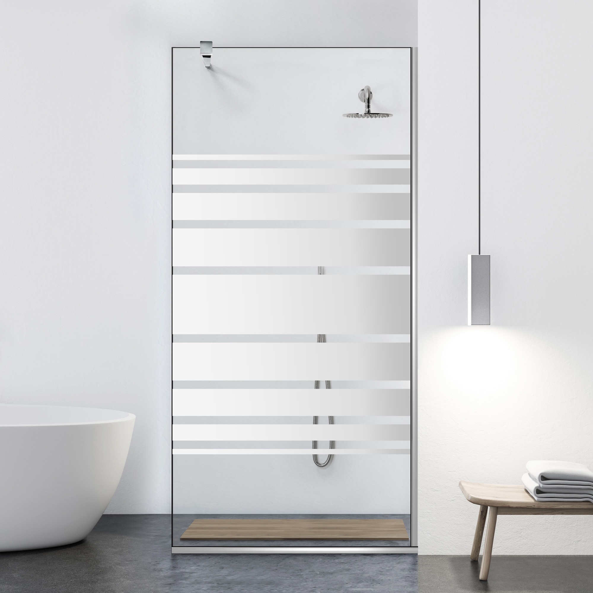 Paravan dus walk-in Aqua Class ® full Inox, model MULTILINE incolor ...