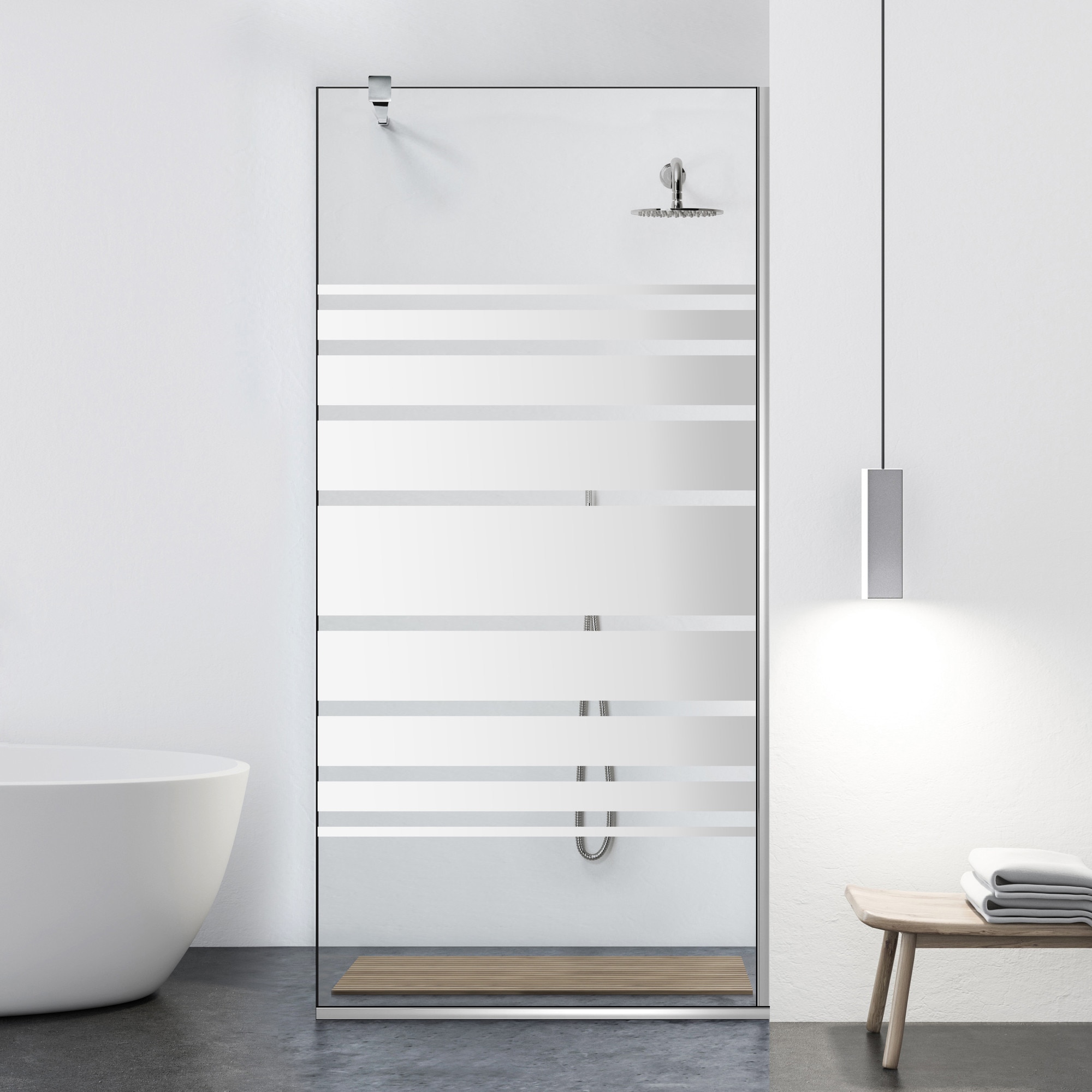 Paravan dus walk-in Aqua Class ® Inox, model Multiline incolor ...