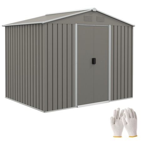 Casuta de gradina Outsunny 3,6 m² din tabla de otel pentru depozitare ...