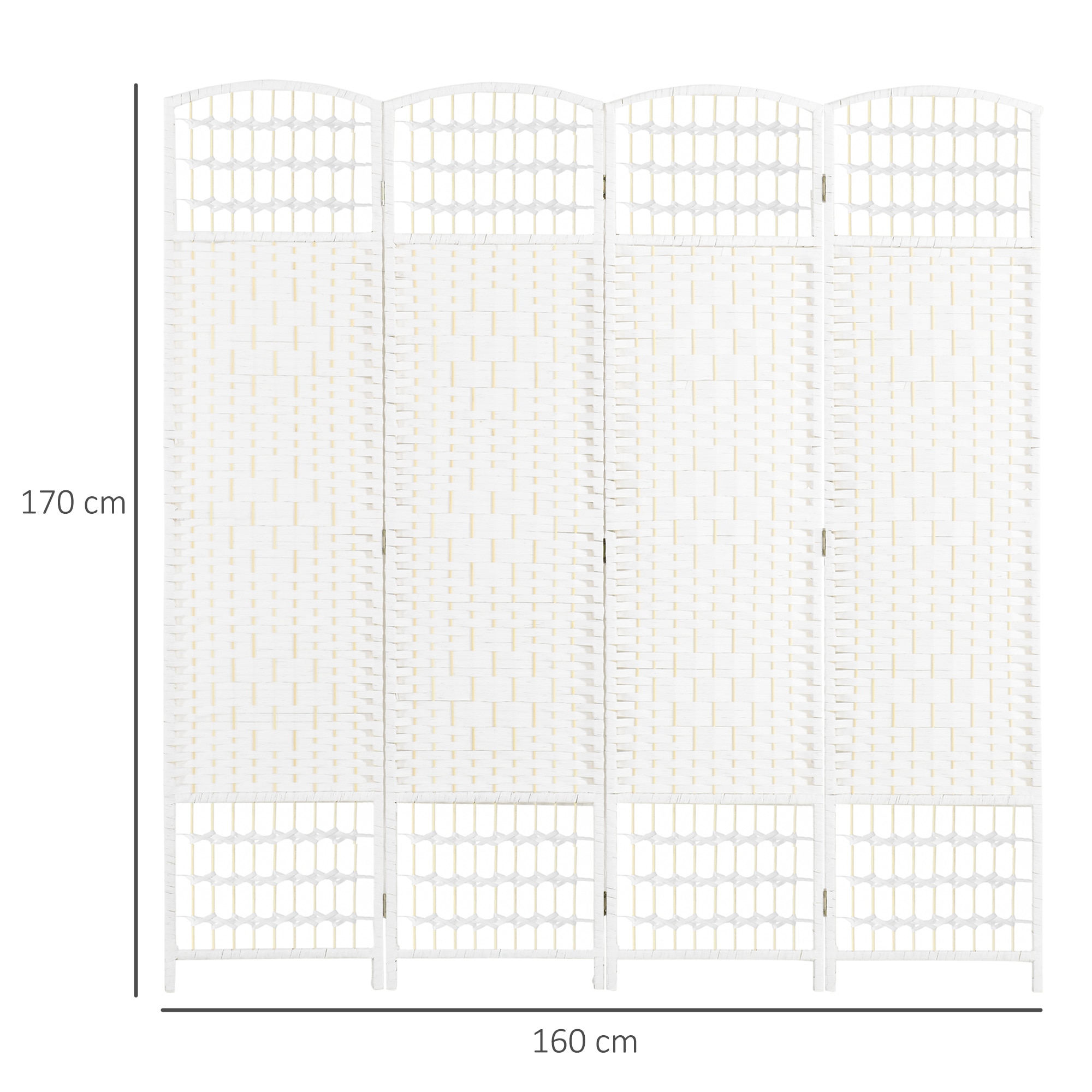 HOMCOM Despartitor de camera pliabil cu 4 panouri, 160x170 cm ...