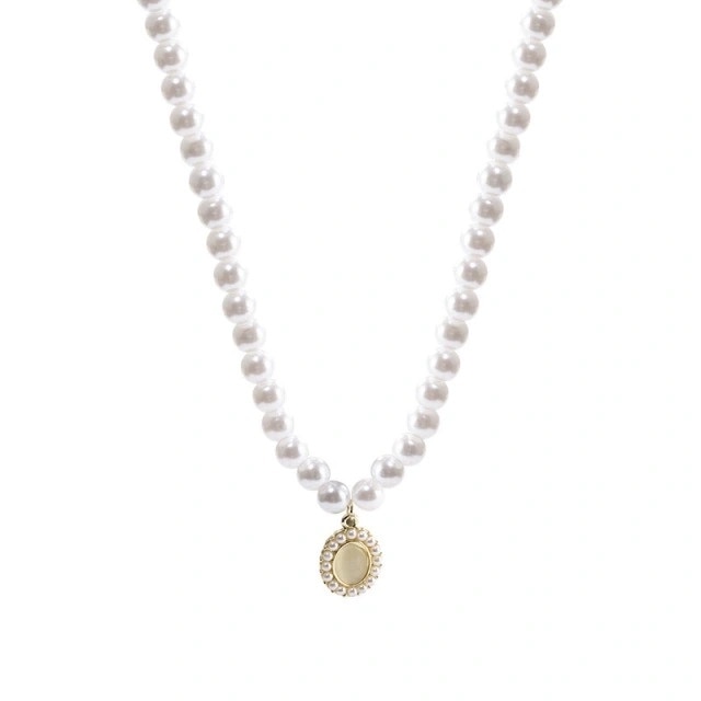 Colier dama CK, design elegant, auriu, inox - eMAG.ro