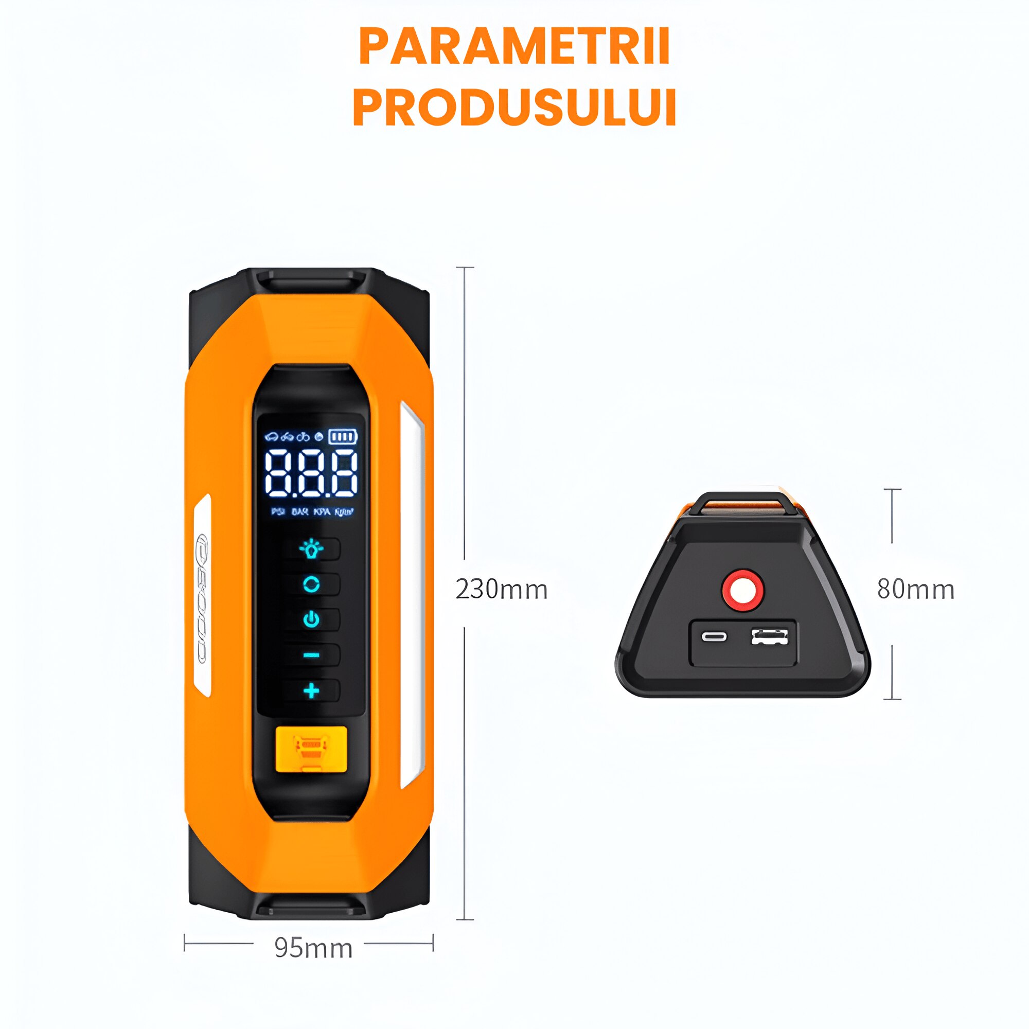 Statie de Pornire Auto 4 in 1, 12000mAh, Booster Baterie 12V/24V ...
