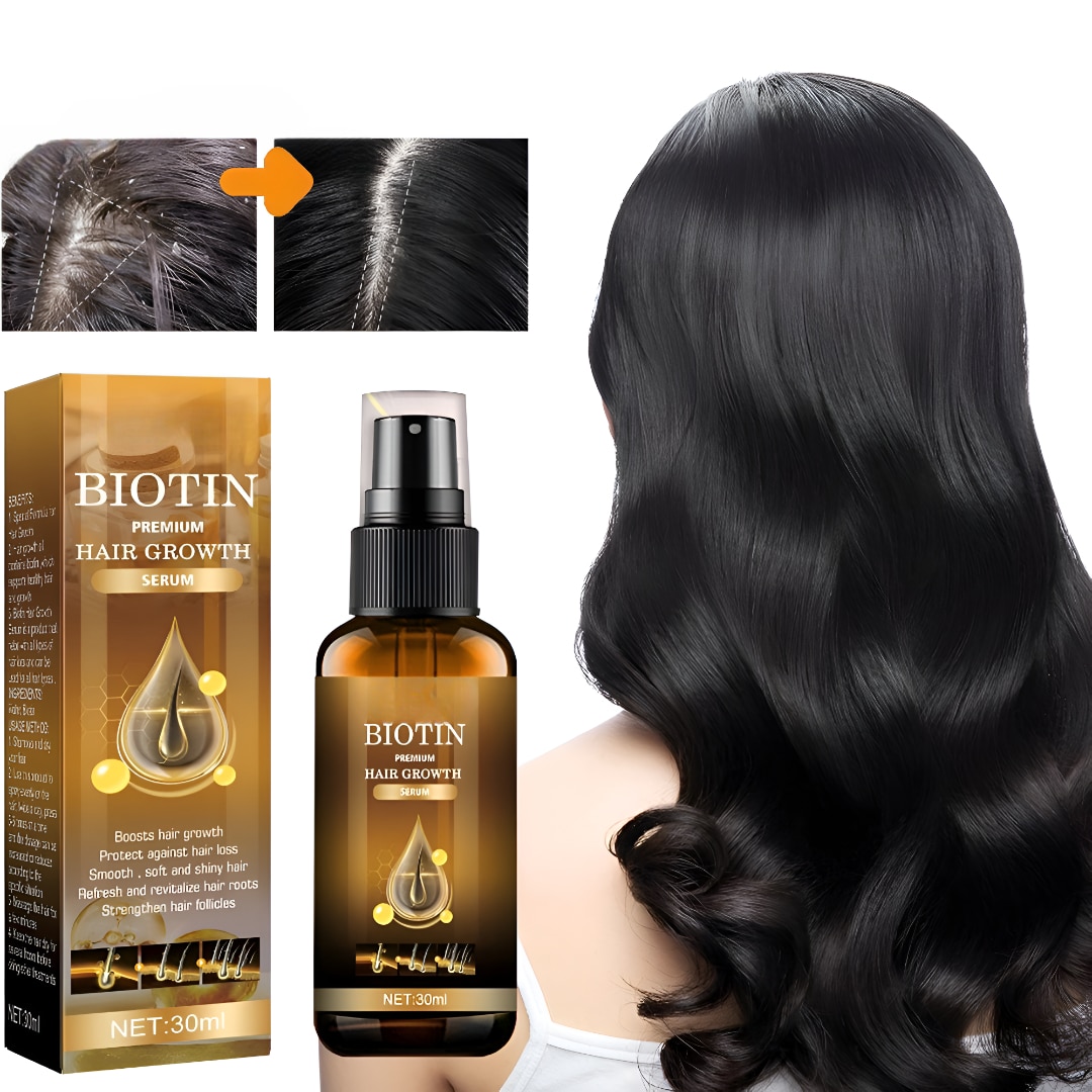 4 x Ser Biotin pentru Par, Tratament Crestere Rapida, Intarire Fir, Opreste Caderea Parului ...
