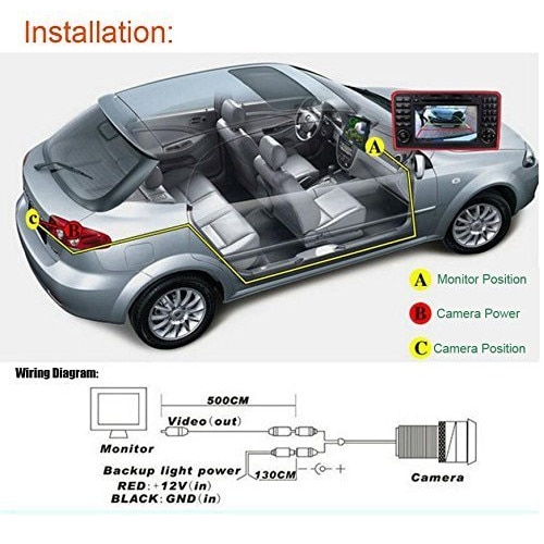 Camera auto marsarier XtremeVision®, cu infrarosu C404-B - eMAG.ro