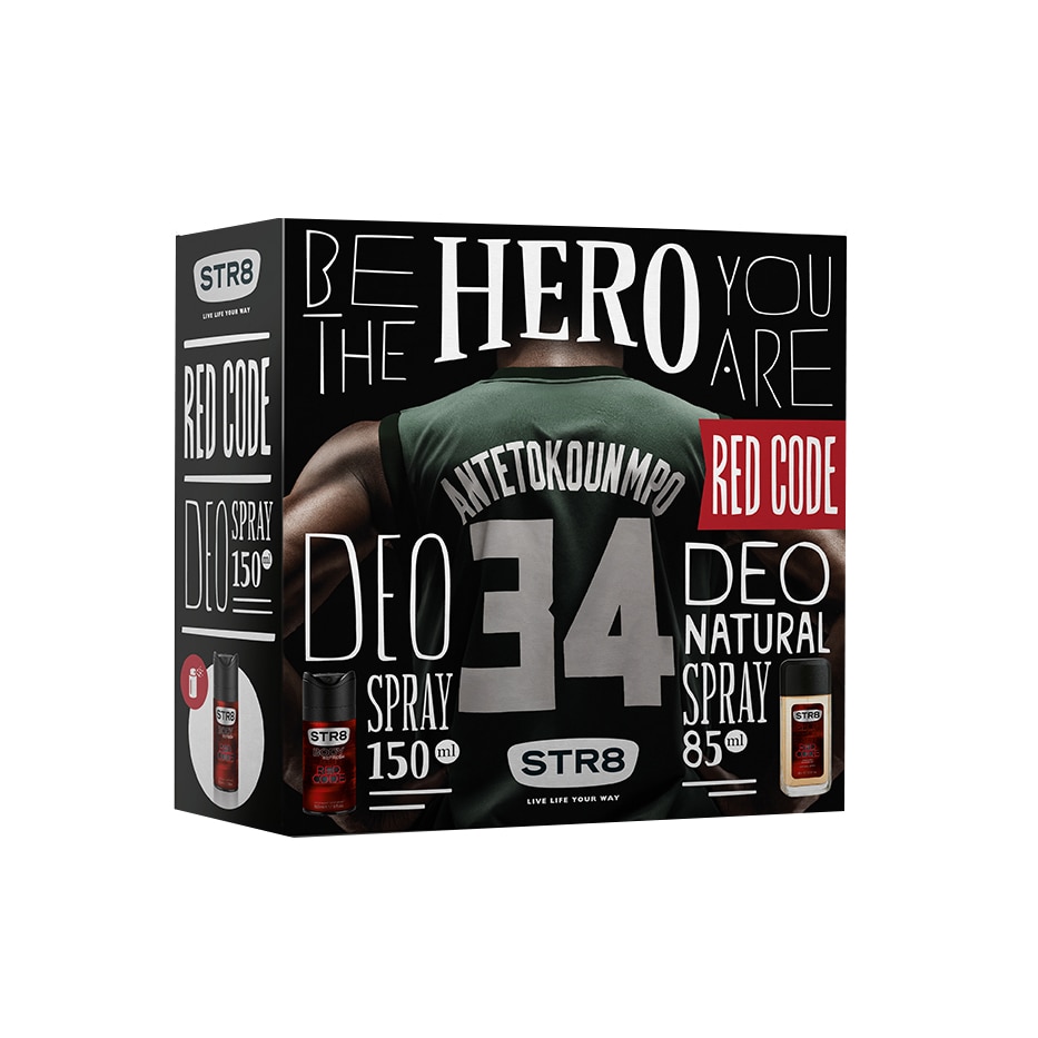 Set STR8 Red Code, Barbati: Deodorant natural spray, 85 ml + Deodorant ...
