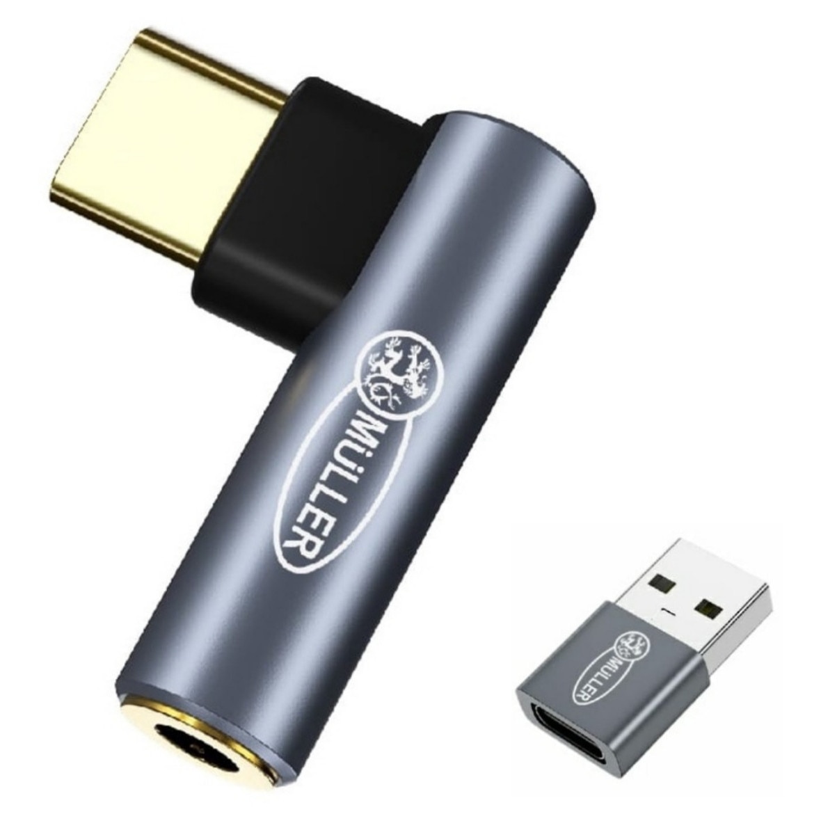 Adaptor audio 90 grade Muller® pentru telefon, USB Type C la Jack 3.5 mm, compact TRSS, DAC ADC ...