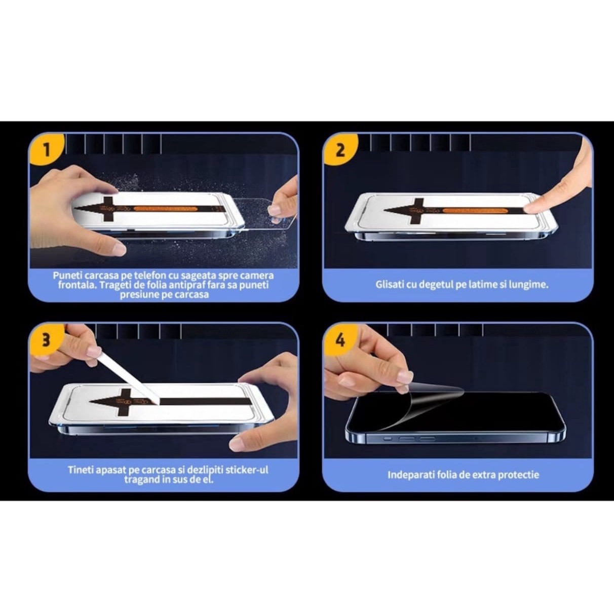 Folie de Protectie Privacy Müller® Premium pentru iPhone 13, cu Kit de ...