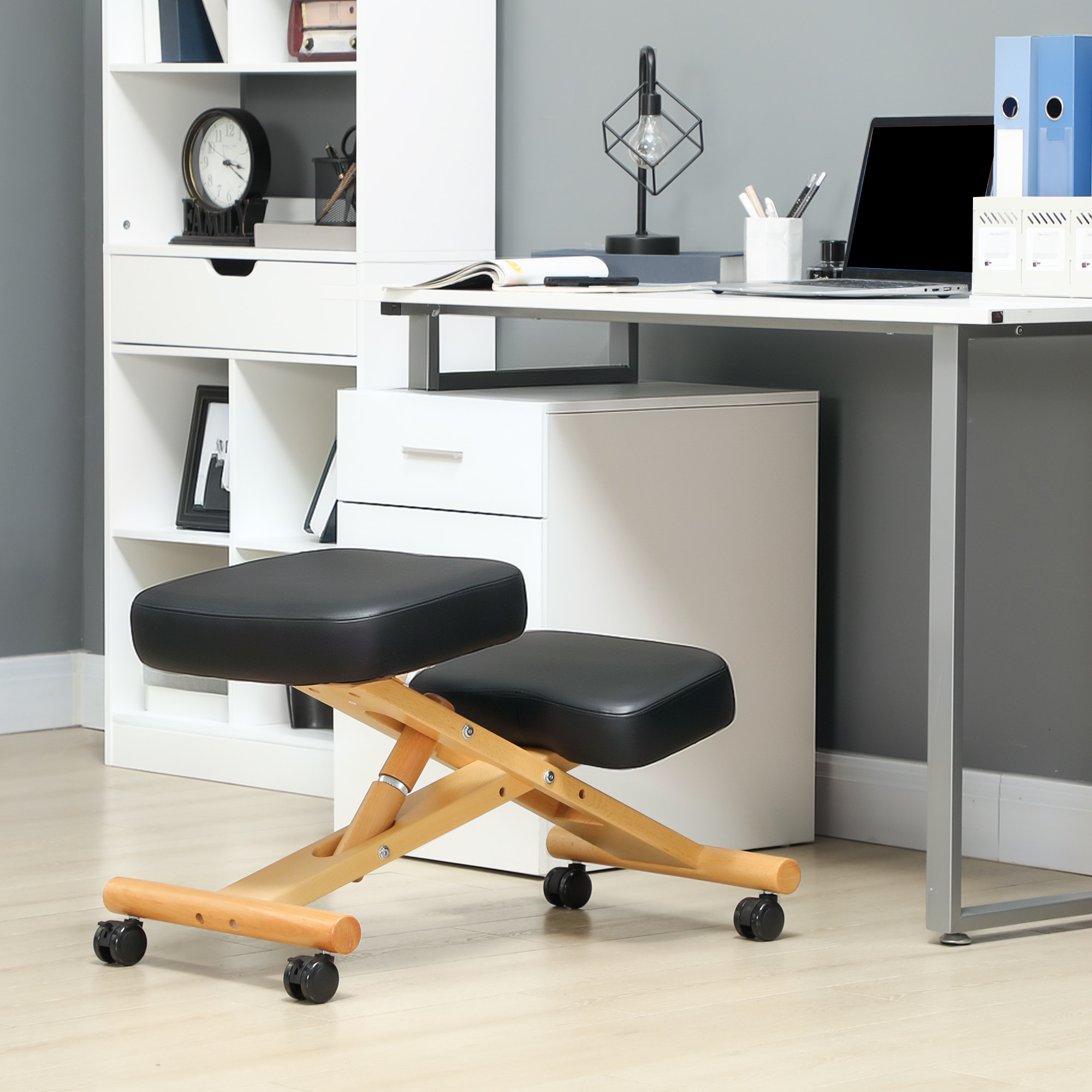Scaun ergonomic pentru genunchi HOMCOM cu inaltime reglabila, scaun ...